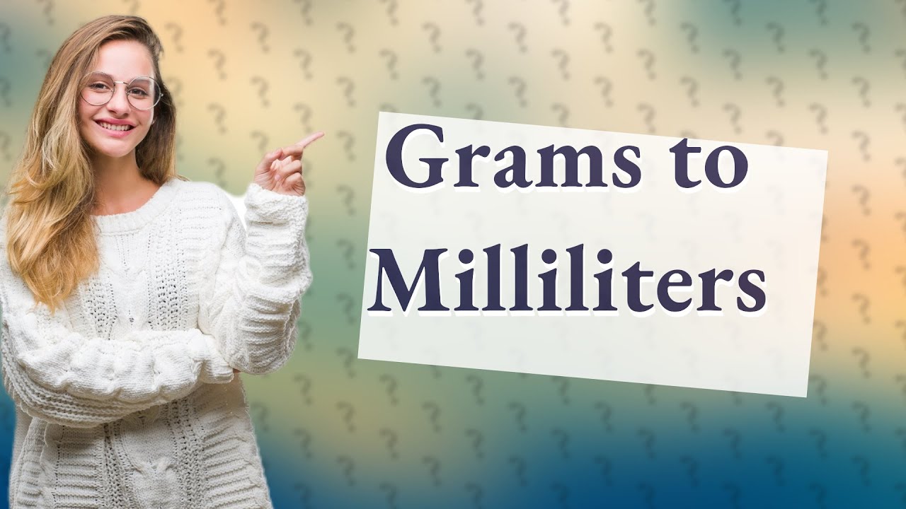 How many ml is 100 grams of liquid? - YouTube