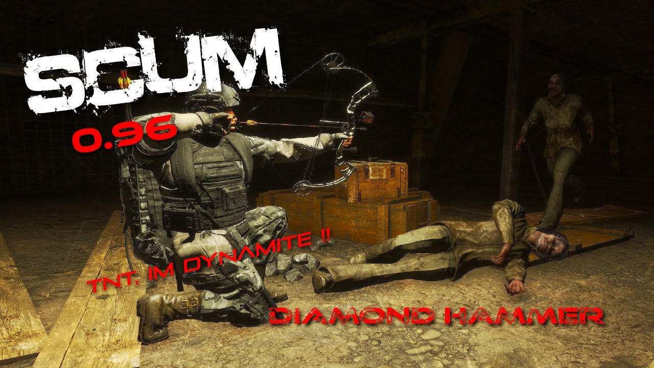 SCUM 0.96 - Meat Grinder Hardcore - TNT, I'm Dynamite ! Coal Mining ...