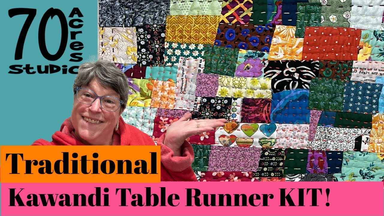 Traditional Kawandi Table Runner KIT! - YouTube