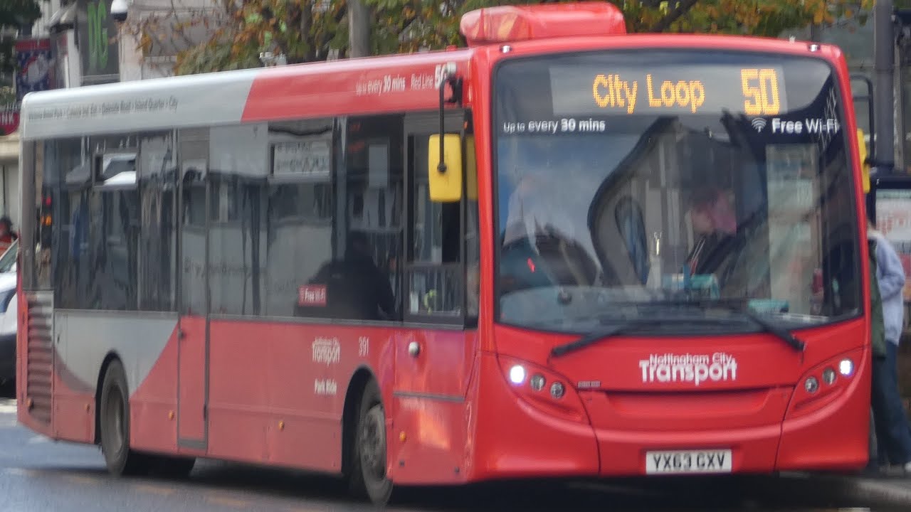 Nottingham City Transport | ADL E200 | 391 (YX63 GXV) | 50 - YouTube