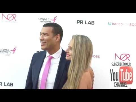 Claire Simmons and Michael Yo at the Babes For Boobs Bachelor Auction at El Rey Theatre in Beverly H