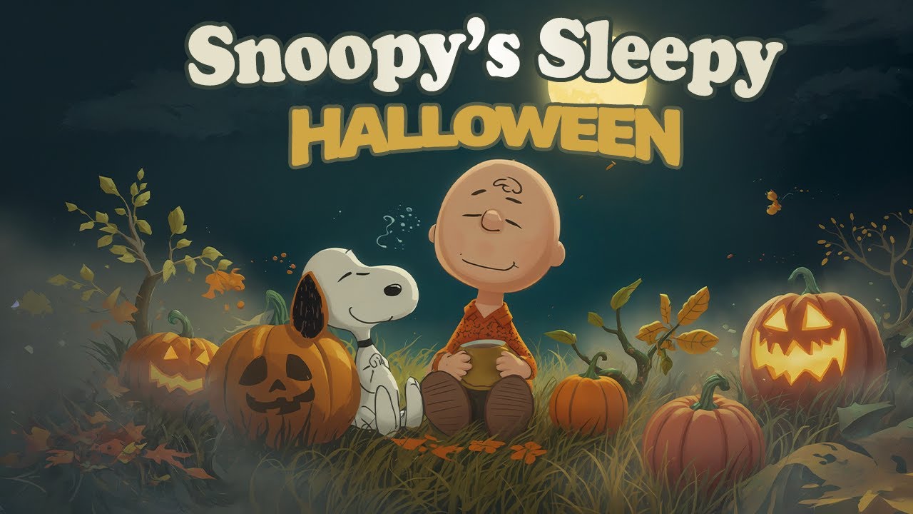 Snoopy’s Sleepy Halloween 🎃 Lo-Fi Jazz & Smooth Swing for Spooky Cozy ...