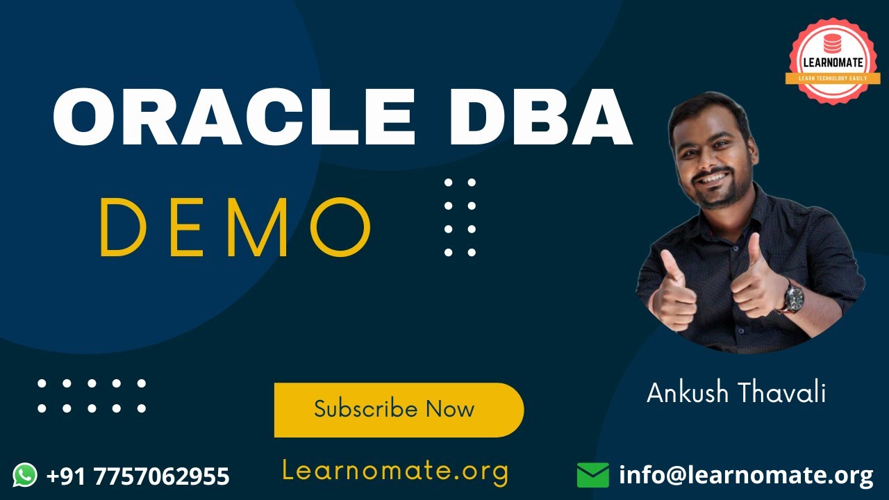 Oracle Dba Demo August Join For Real Time Oracle Dba Training 🔥🔥 Youtube