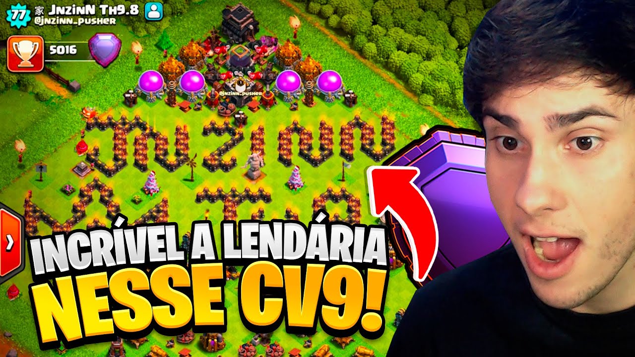 É ASSIM QUE UM CV9 SOBE PRA LIGA LENDÁRIA NO CLASH OF CLANS!!! - YouTube