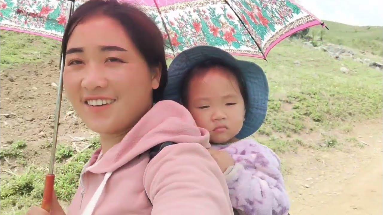 kuv tus me ntxhai yaj yuam wb mus saib nyuj noj zaub - YouTube