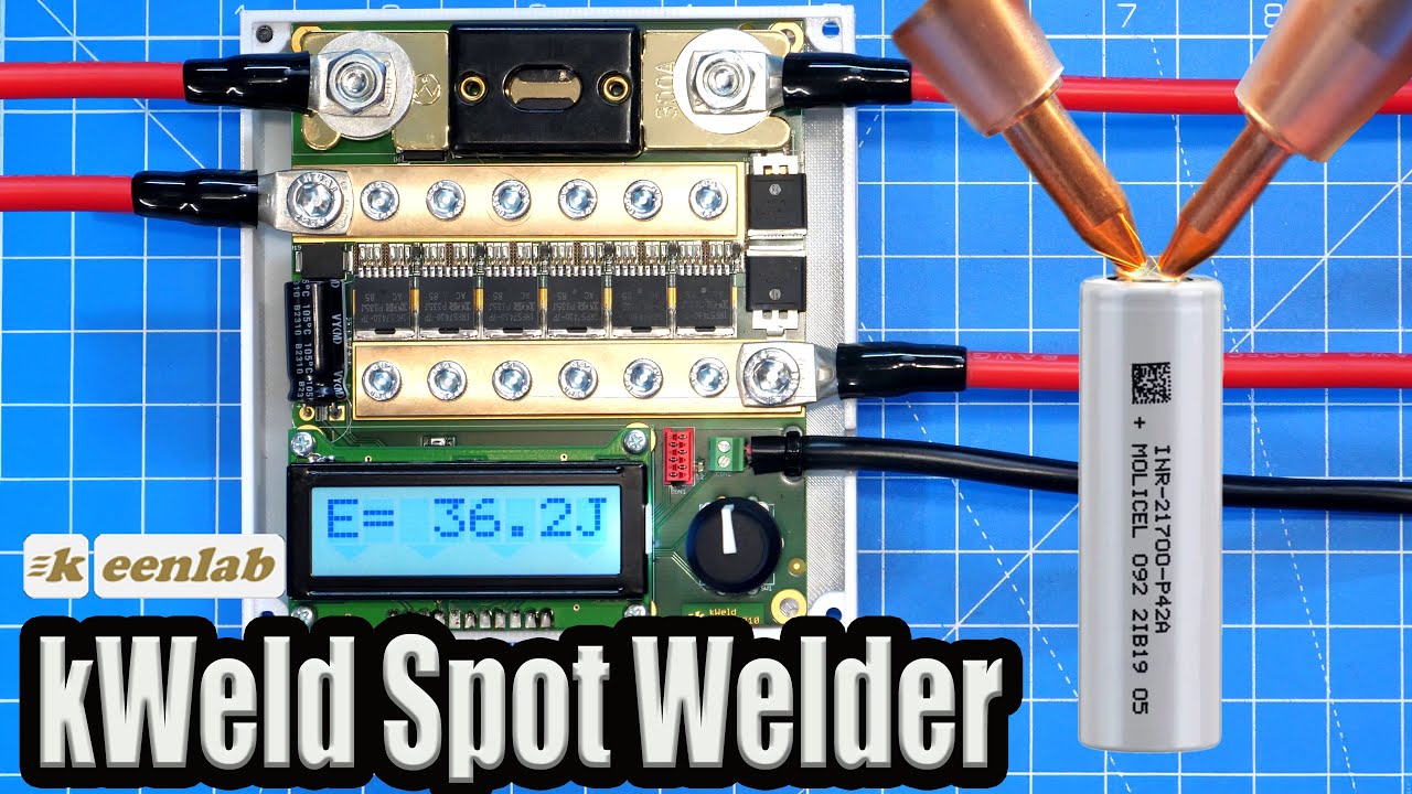 Keenlab kWeld Battery Spot Welder For DIY Li-Ion Packs - Kit Overview, Assembly & Demo - YouTube