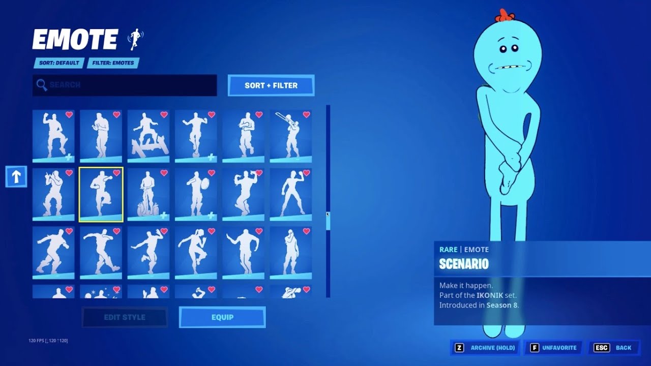 New skin MR. Meeseeks! Showcase with almost all emotes from fortnite! 📦 ...