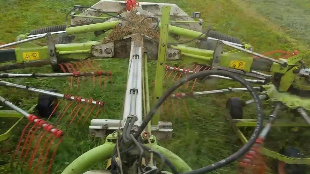 Silage raking 2016 With Same Titan 190 & Claas Liner 880 - YouTube