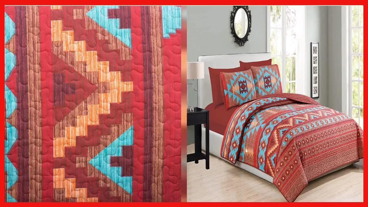 Southwestern Microfiber Quilt Set: Style Meets Comfort at a Great Price ...
