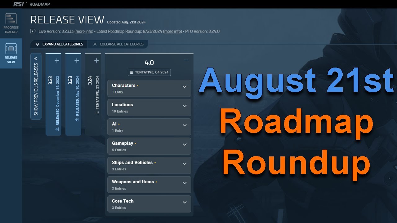 August 21st 2024 Roadmap Roundup - YouTube