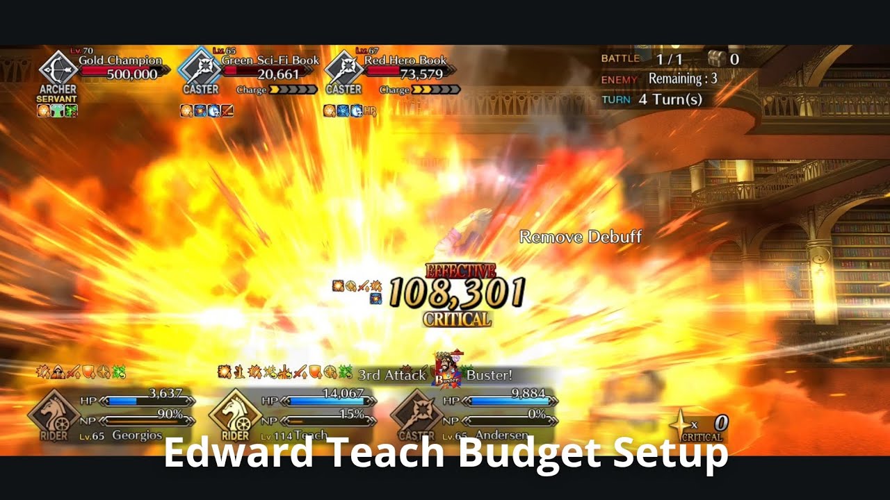 [FGO NA] Kid Gil Advanced Quest — Edward Teach Budget Setup - YouTube
