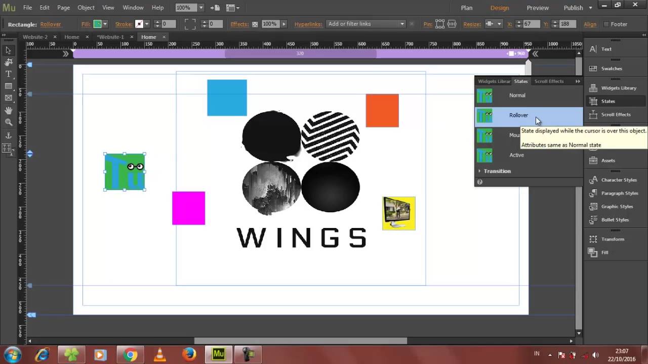 Tutorial Membuat Website Tanpa Coding Dengan Adobe Muse - Efek Hover ...