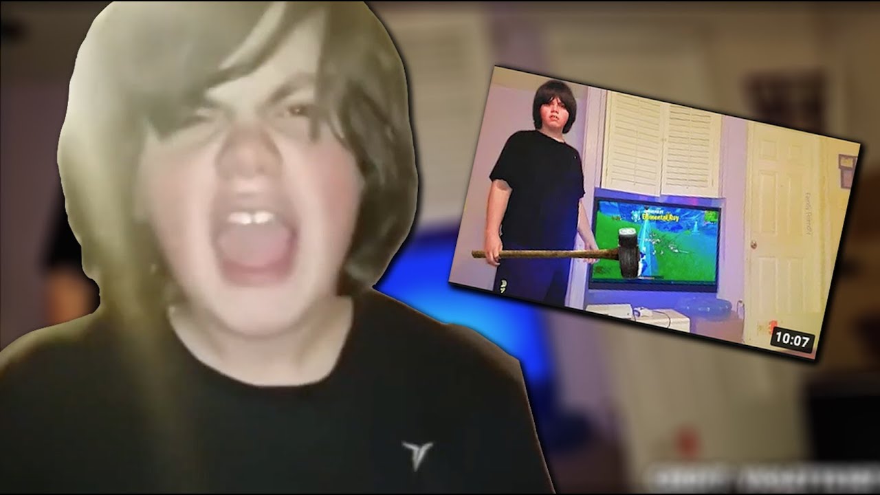 KID SHOOTS TV OVER FORTNITE! (RAGE) - YouTube