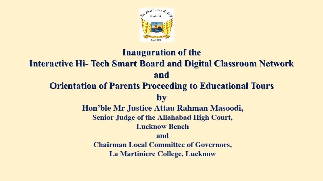 Inauguration of Interactive Smart Board and Digital Classroom Network ...