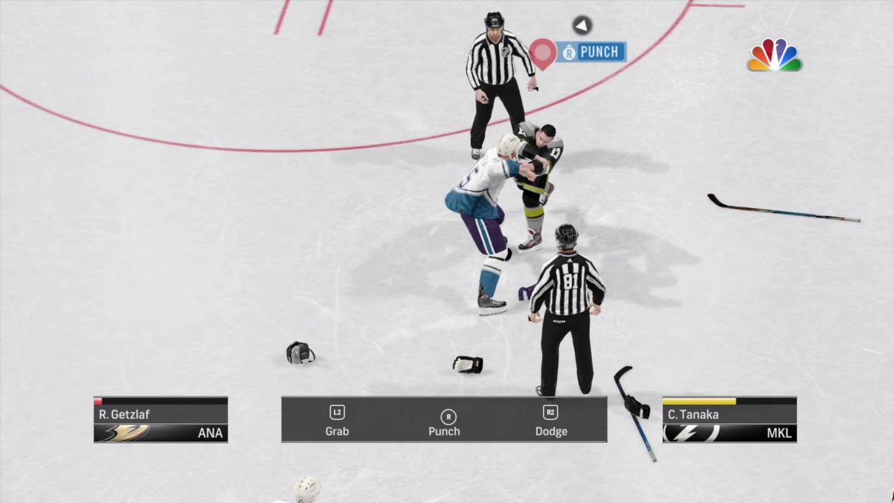 Cale Tanaka fight nhl 19 - YouTube