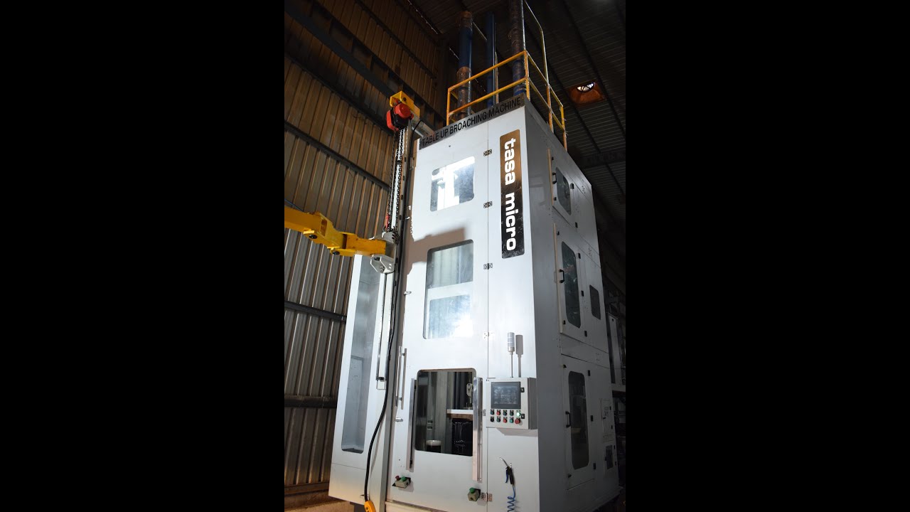 50-TON HYDRAULIC TABLE UP BROACHING MACHINE WITH AUTO BROACH CHANGER ...