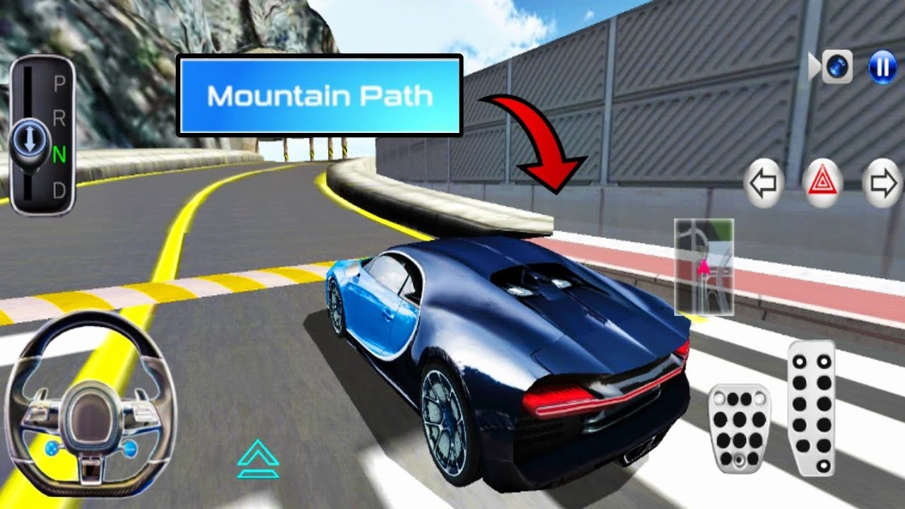 3D Driving Class Game - Buggati Chiron Car | Mountain Path Map | New ...