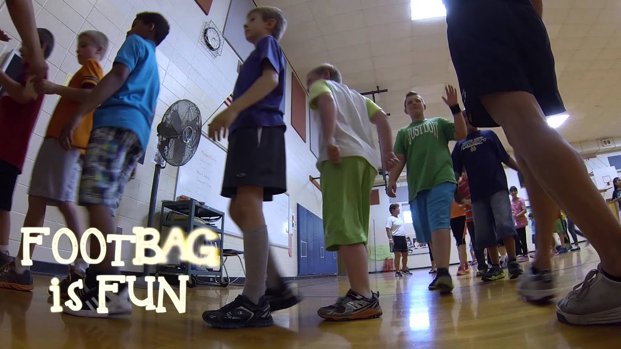 Teaching Kids a Healthy Fun and Cooperative form of Exercise! Footbag ...