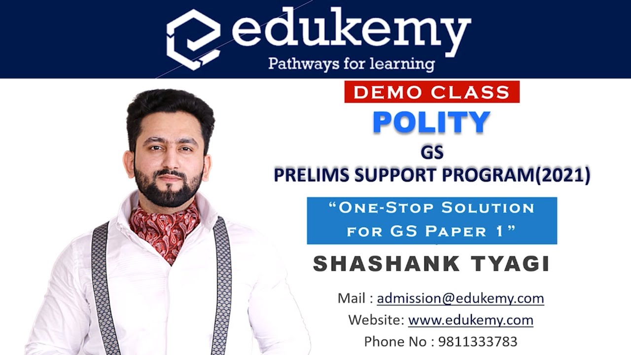 GS Prelims Support Program || Demo Session - 1 || Polity by Shashank ...