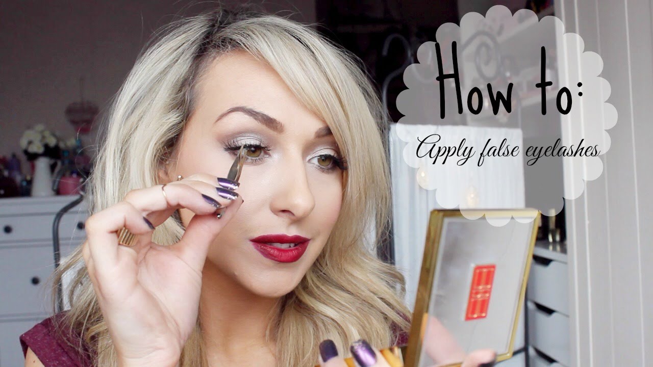 How to : Apply False Eyelashes tutorial - YouTube