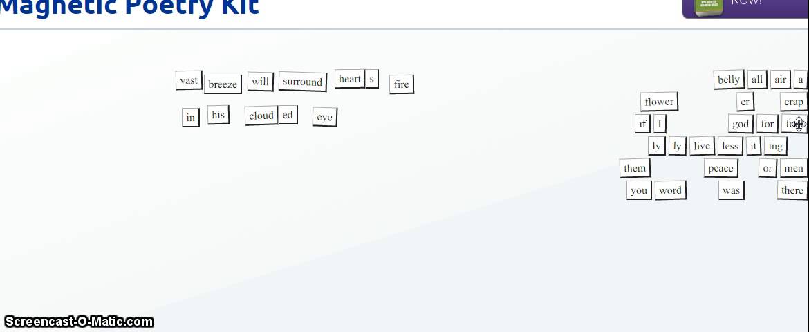 Magnetic poem - YouTube