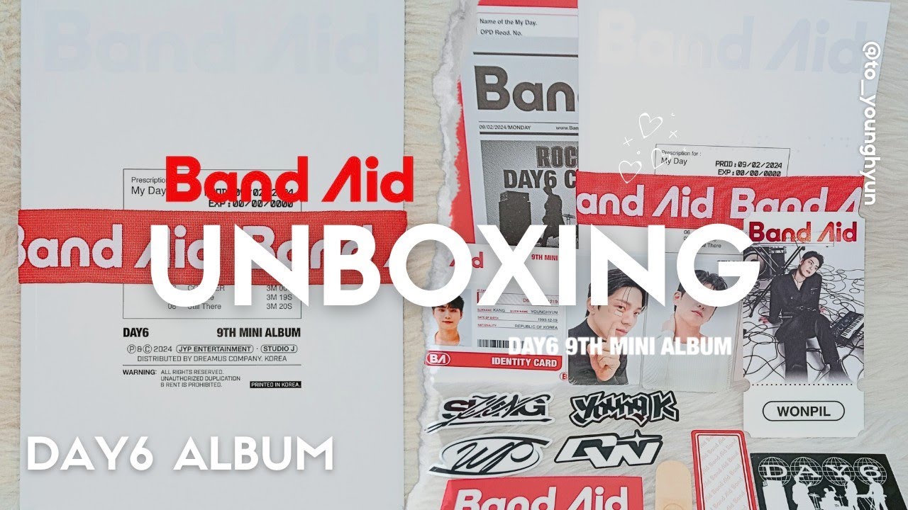 DAY6 9th Mini Album 'Band Aid' Unboxing 🩹🍀 DAY6 데이식스 미니9집 'Band Aid ...