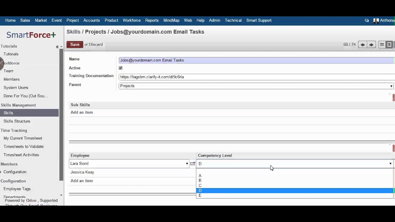 Odoo and Smart Force Plus Skills Management System - YouTube