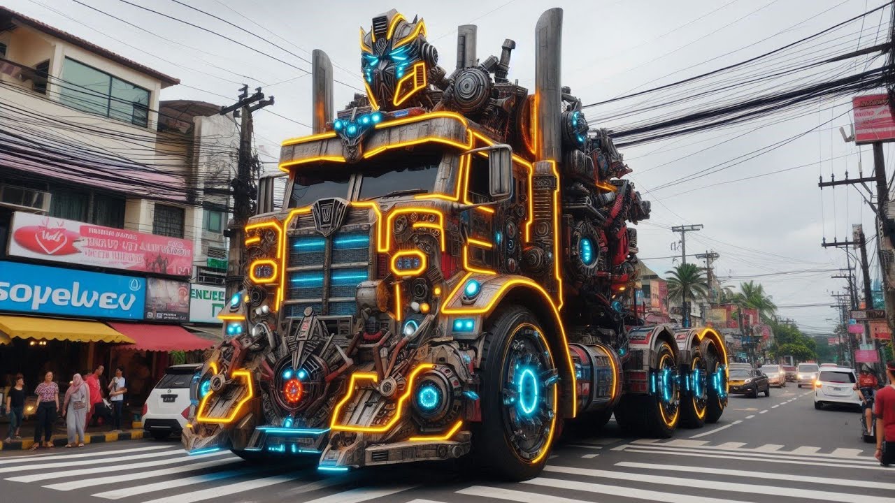 Truk Kontener Panjang Berubah Bentuk Robot Transformers Vs Optimus Prime Vs Bumblebee Vs Ironman ...