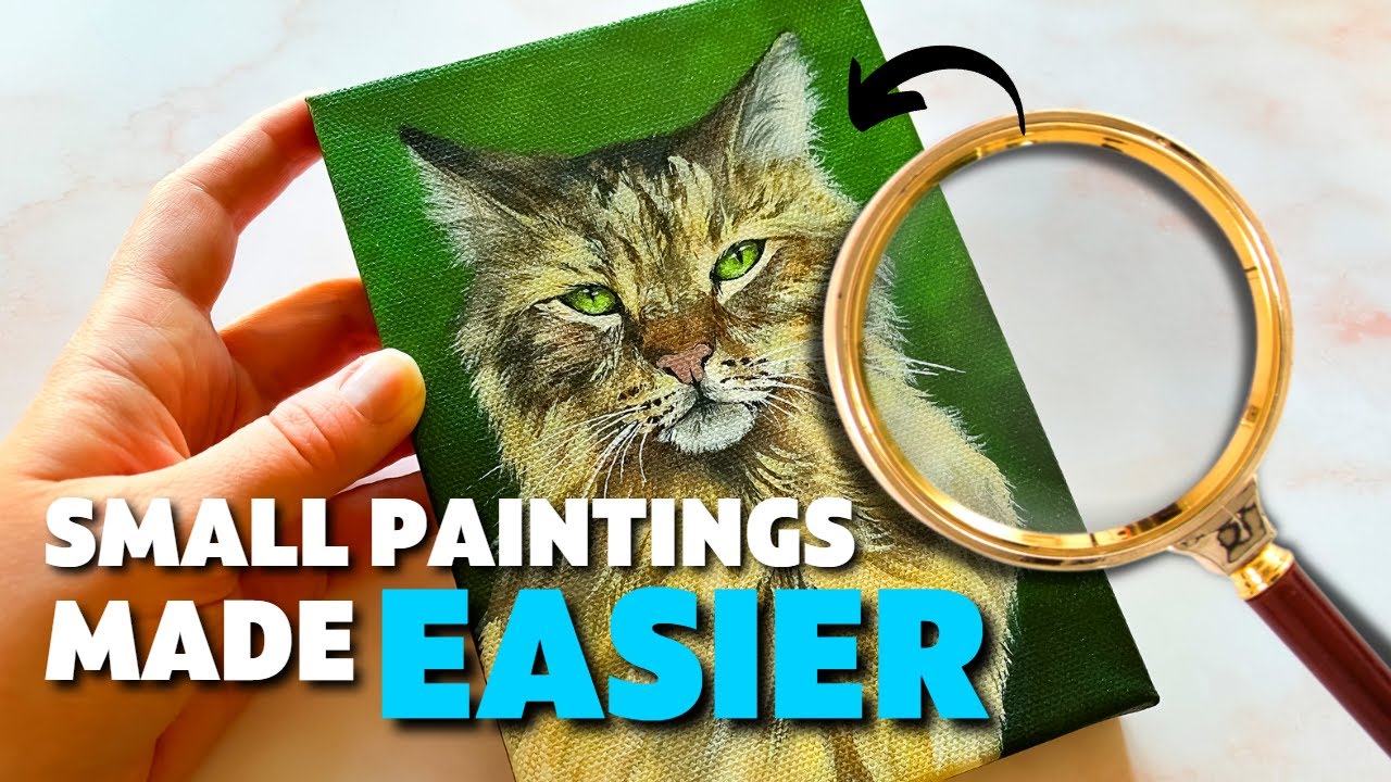 Tips for Painting on Small Canvas // Beginner Guide to Acrylic - YouTube