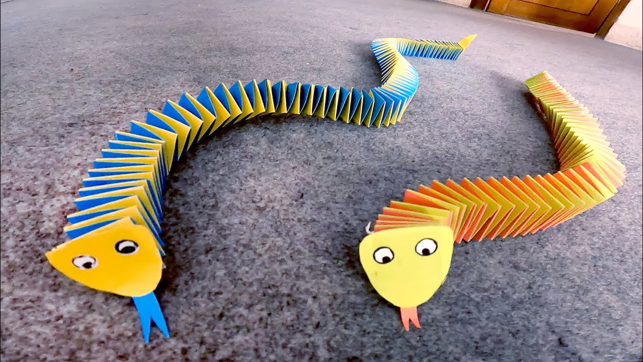 Kids Crafts | How to make easy paper snake for kids | Amazing Paper ...