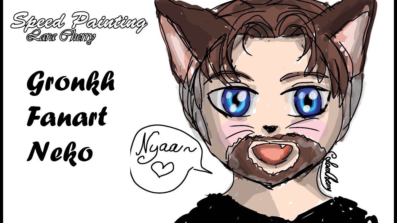 Neko Gronkh Fanart 🐱 Speed Painting ♥ - YouTube