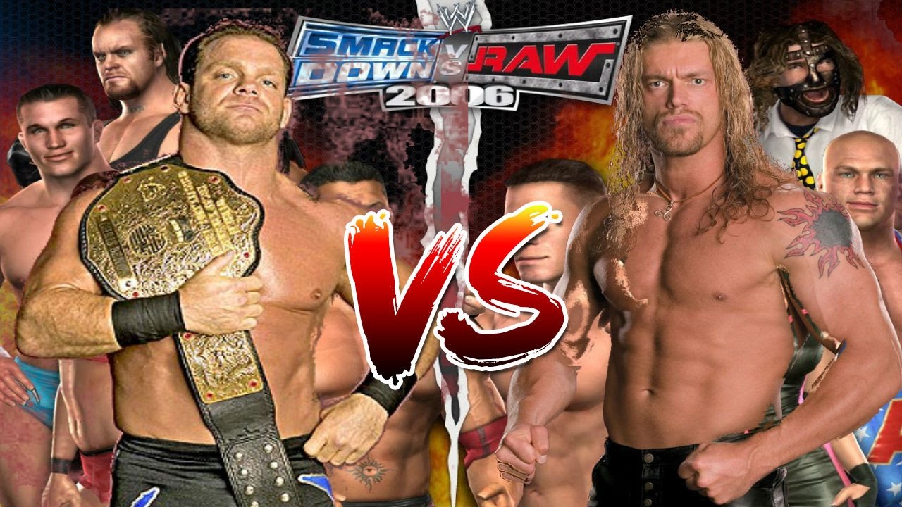 WWE Smackdown vs Raw 2006 Chris Benoit vs Edge - YouTube