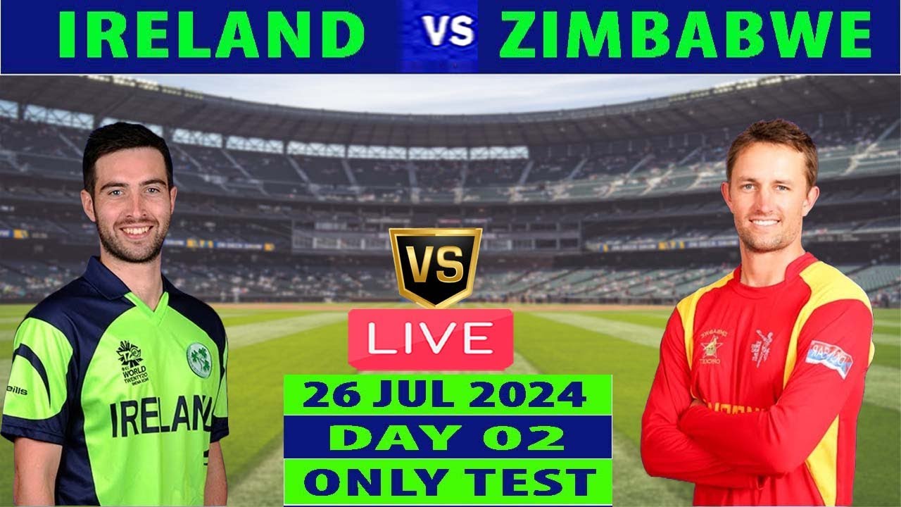 Ireland vs Zimbabwe | IRE vs ZIM | Only Test Match Day 2 of ZIM tour of ...