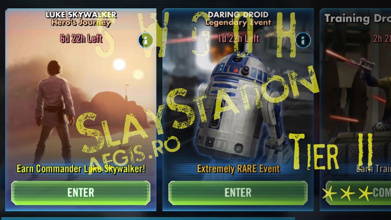 SWGOH - Luke Skywalker, Hero's Journey, Tier 2 - 3 Stars - YouTube
