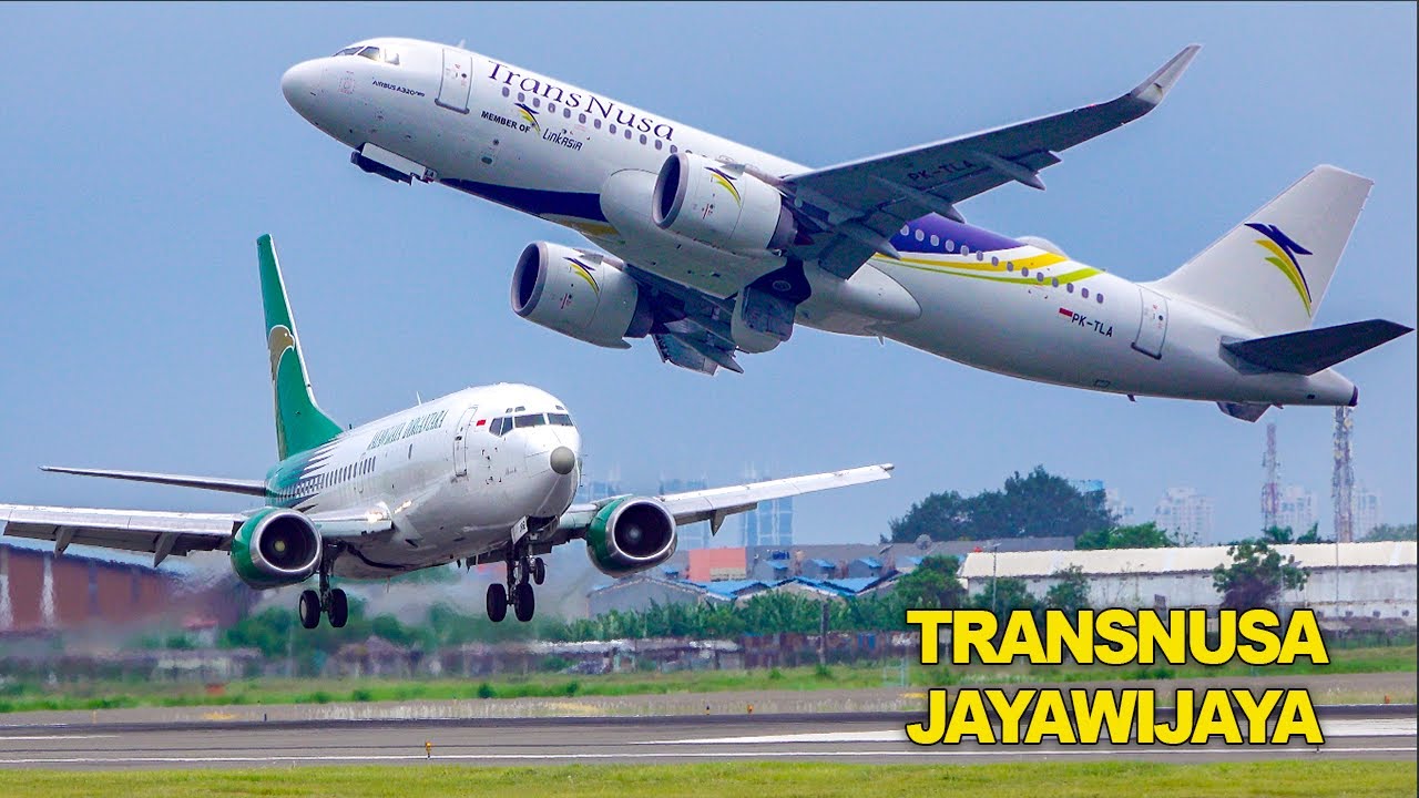 Maskapai Baru TRANSNUSA dan Jayawijaya Dirgantara Take-off dan Landing ...