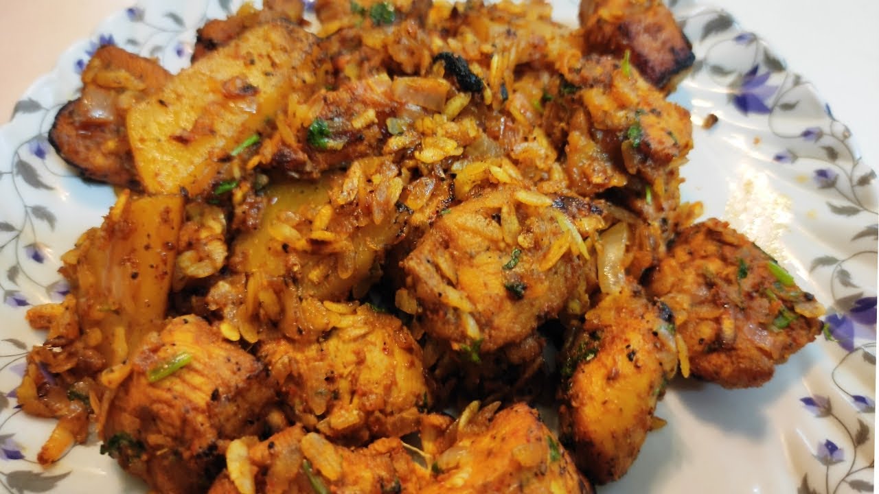 Chicken Bhujing Recipe | Vasai Virar Famous Poha Bhujing | Street Food ...