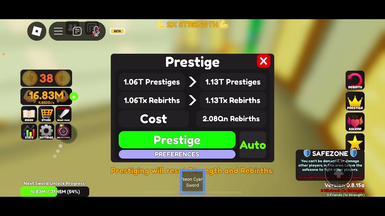 I hit 1T prestige’s and got 1m ascensions (weapon master roblox) - YouTube