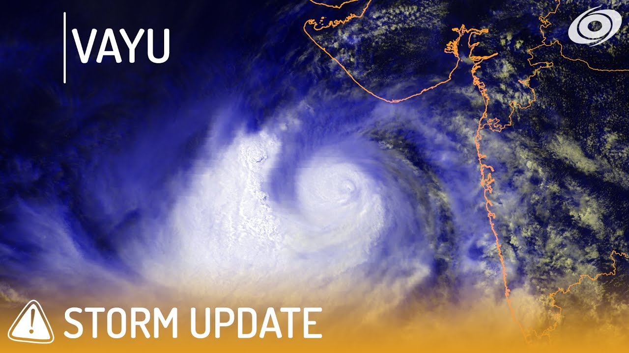Cyclone Vayu continues to develop - 2:00pm IST June 12 - YouTube
