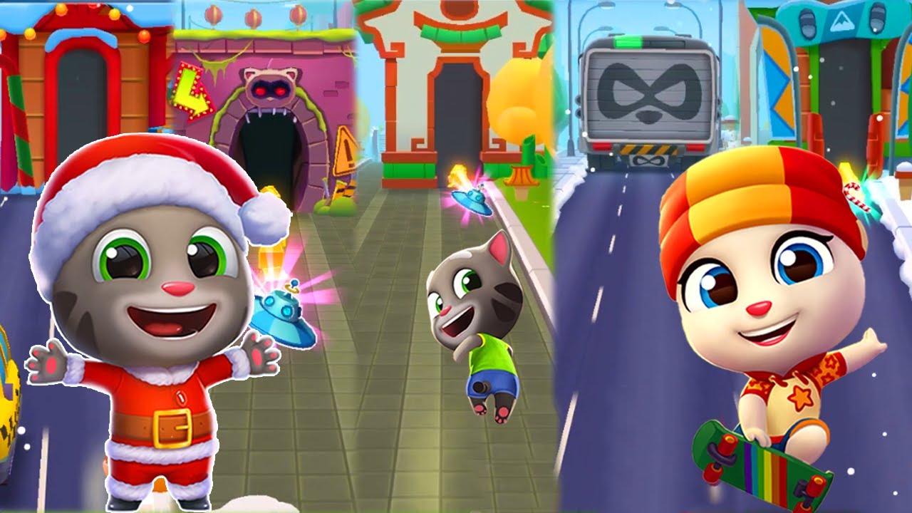 Talking Tom Gold Run Multi Universe & Boss fight Adventures Full Screen ...