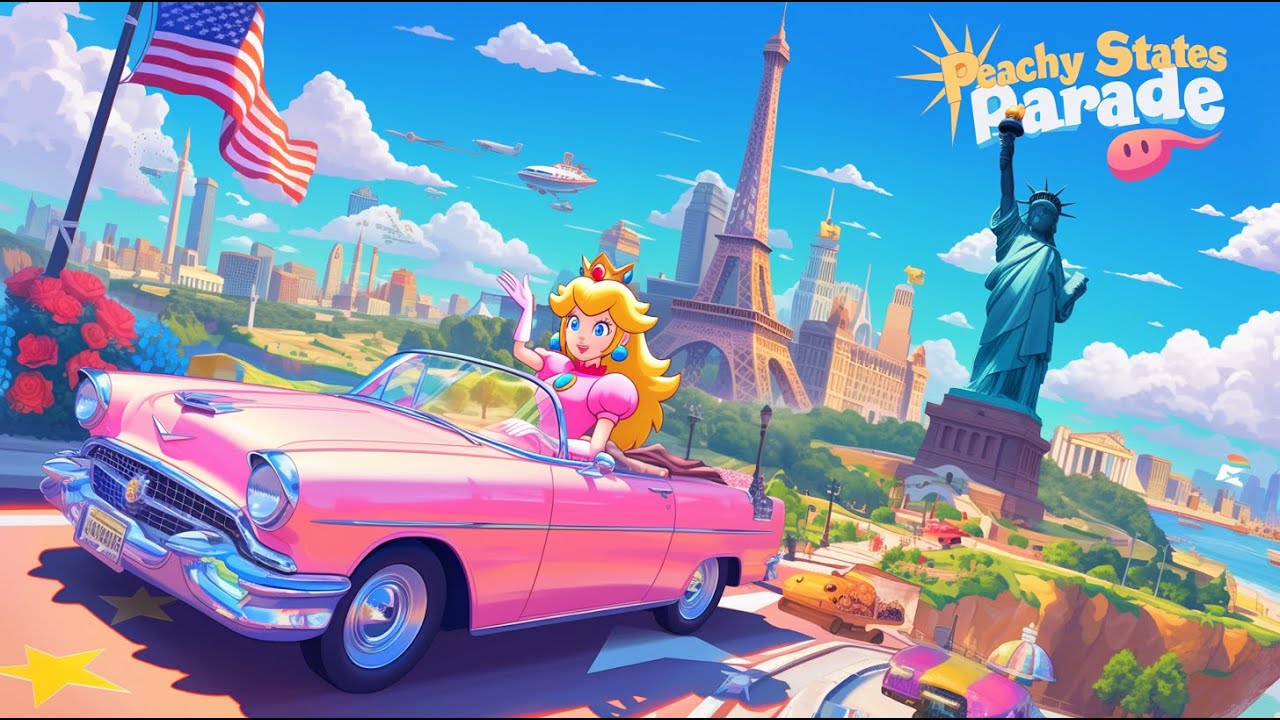 "Princess Peach's Epic 50 State Road Trip Song! 🚗🎵 | Peachy States ...