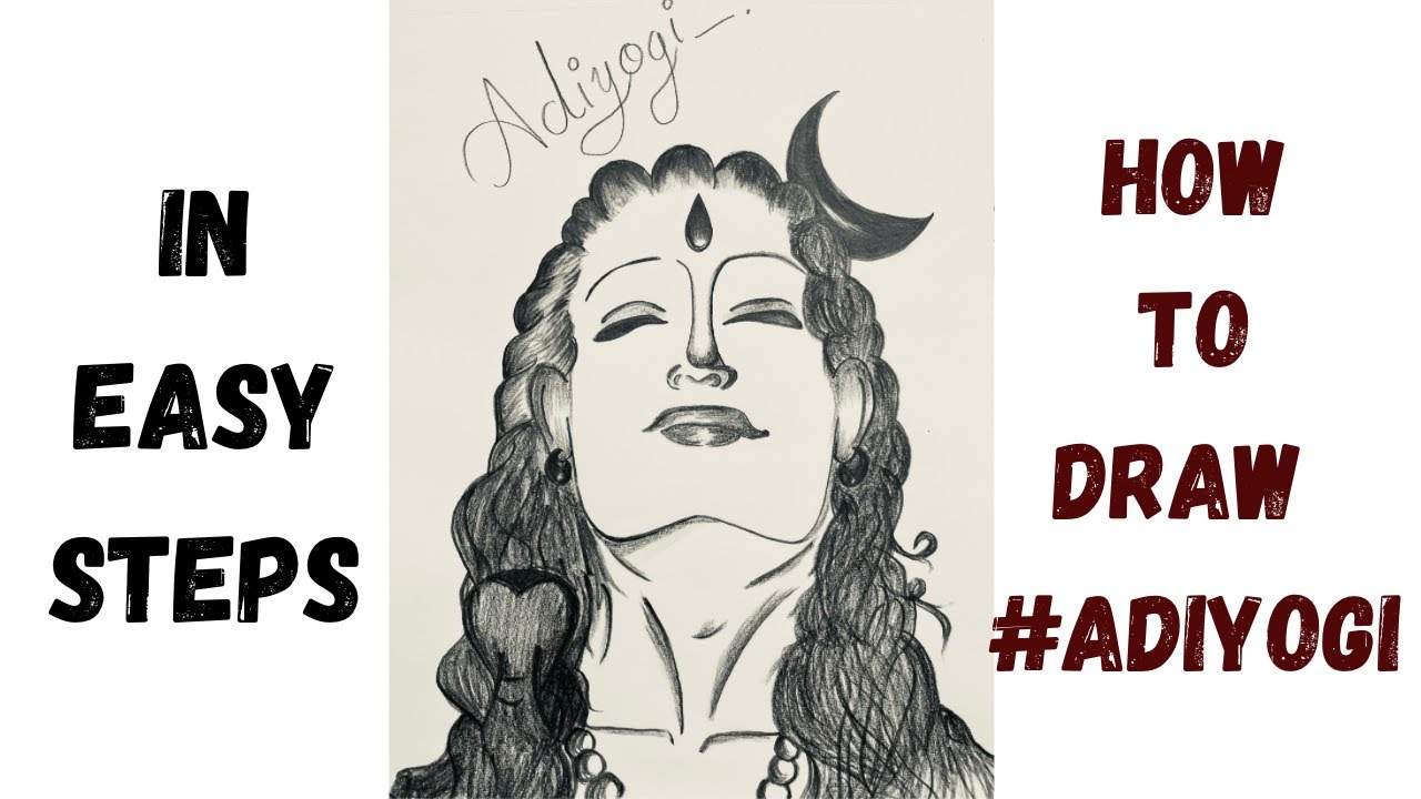 Easy steps for beginners to sketch Adiyogi | Crafting Creativity - YouTube