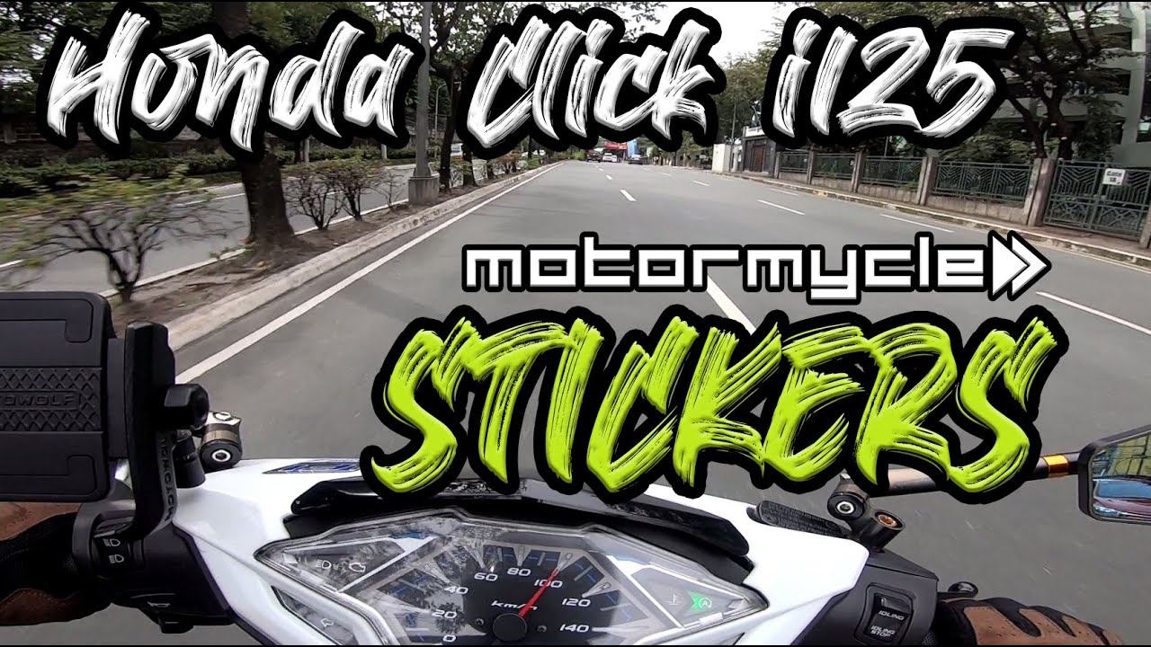 Stickers | First Motovlog with mic | Honda Click i125 V1 - YouTube