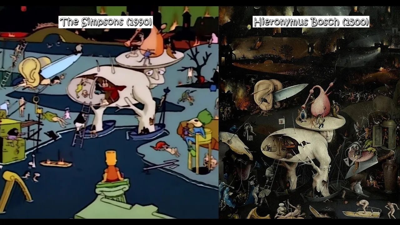 [The Simpsons] Bart Falls into Hell Depicted by Hieronymus Bosch (see ...