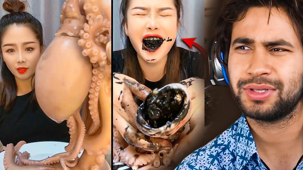 Yeh *CHINESE* ladki ko khate mat dekh lena ! Worst food eating ever 🔥 - YouTube