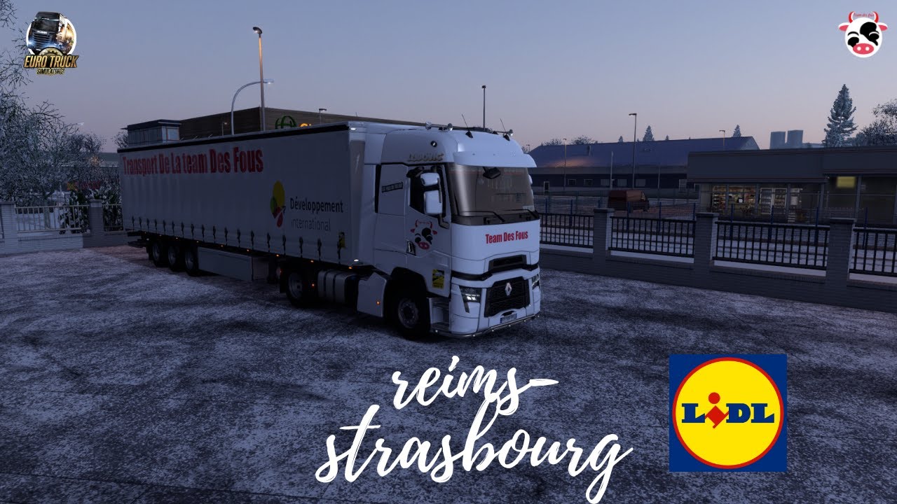 Reims Strasbourg livraison chez lidl sous la neige!!! - YouTube