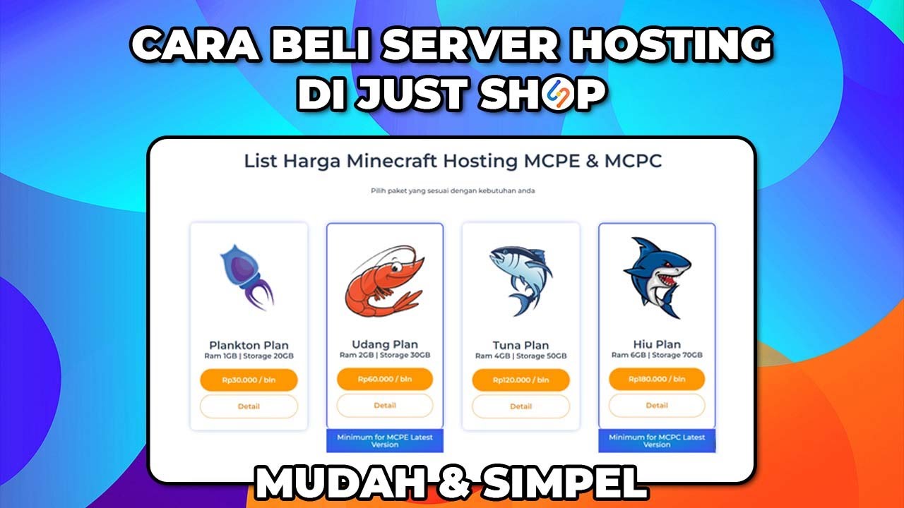 Cara Beli Server Hosting Di Just Shop - YouTube