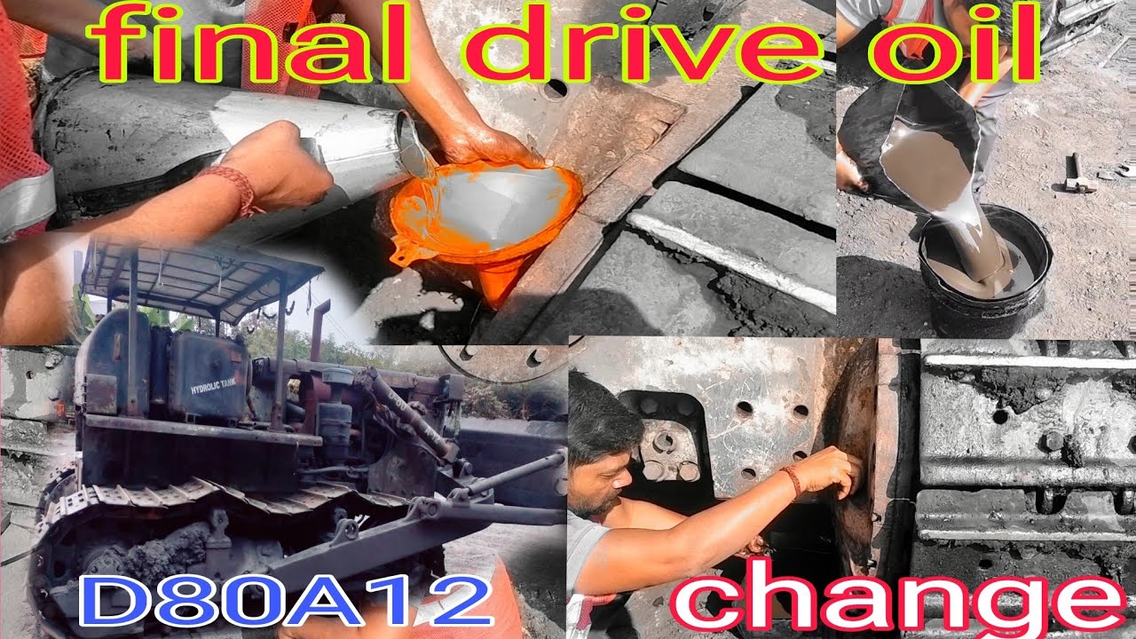 How to dozer D80 A12 mechanical work final drive oil change #dozerbipin ...