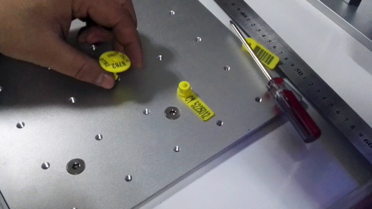 animal ear tags engraving machine test 2 - YouTube