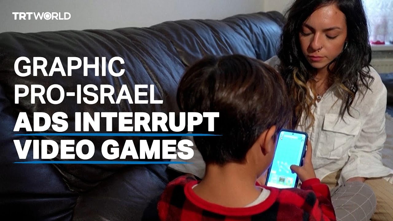 Graphic pro-Israel ads interrupt children’s video games - YouTube