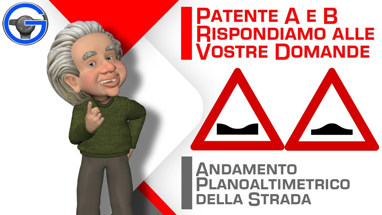 Patente B Andamento planoaltimetrico della strada e distanza di ...